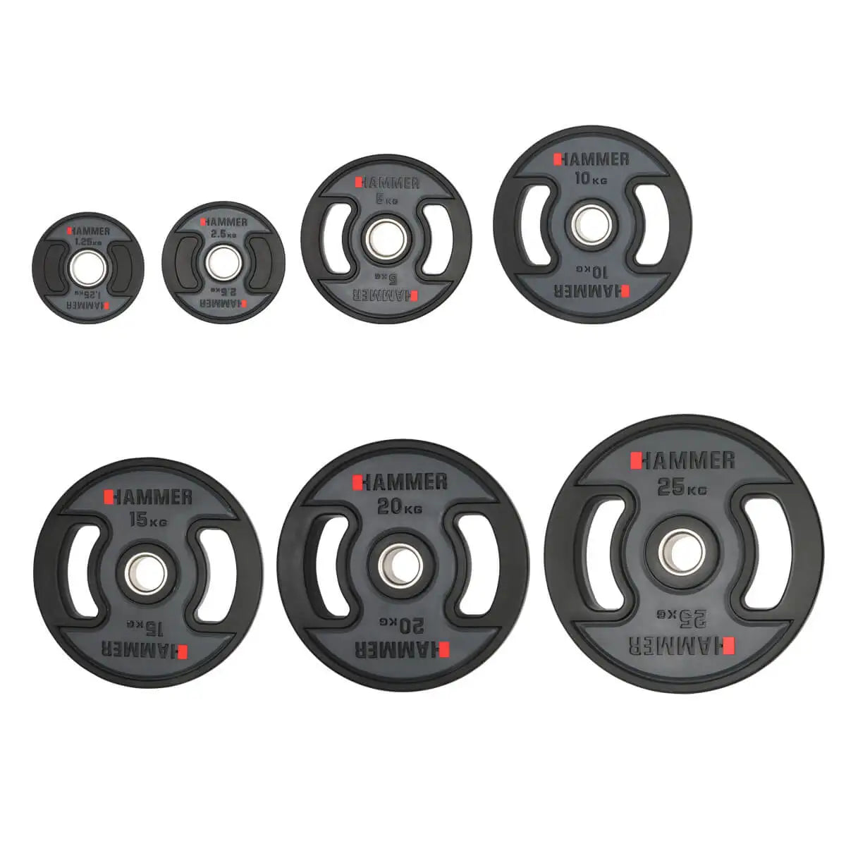 Disque de poids olympique Hammer PU 50 mm / 5 kg – FitnessKing